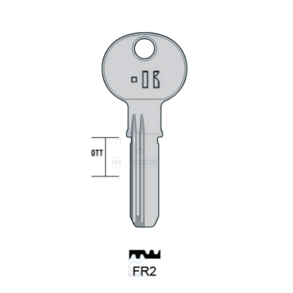 [KL-FR2] LLAVE KEYLINE FAVOUR FR2 (FVR2R, FAV-1D) | Key-code