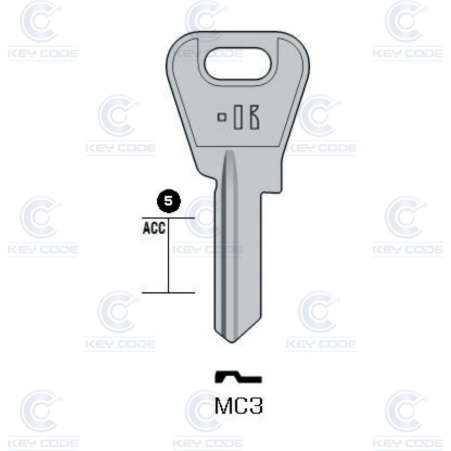 LLAVE KEYLINE MC3 (MC4, MCM-5D) | Key-code